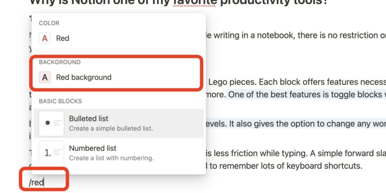 Highlighting Text in Notion - Simple Guide with Screenshots - Tools2Study